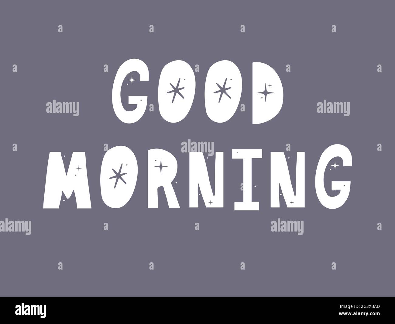 good morning, hand lettering text, handmade calligraphy vector Stock ...
