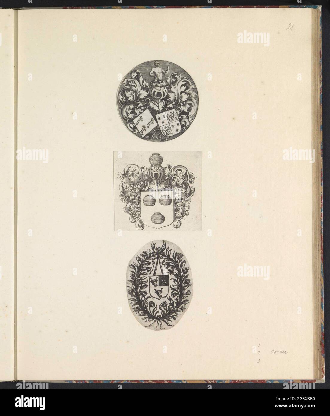 Three weapons. Three performances on an album magazine. At the top a ...