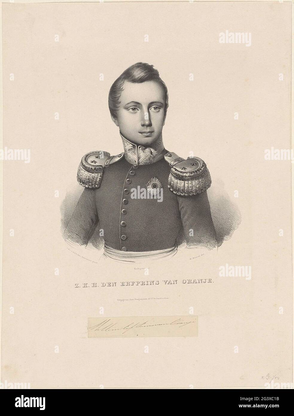 Portrait of Willem III, King of the Netherlands. Portrait of Willem III ...