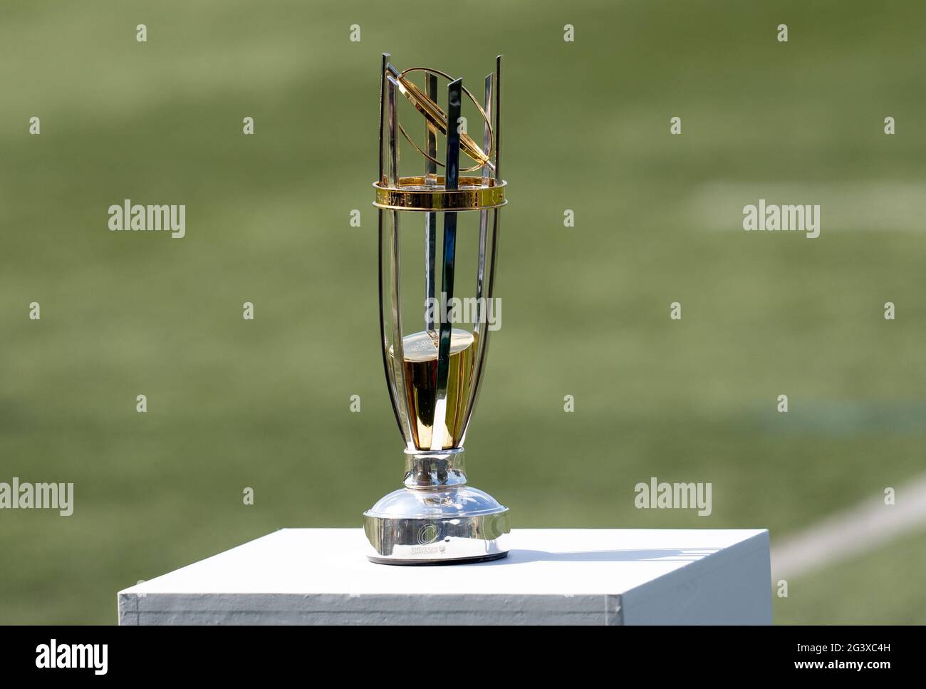 Green King Championship Trophy on display pre match during the 2020 ...