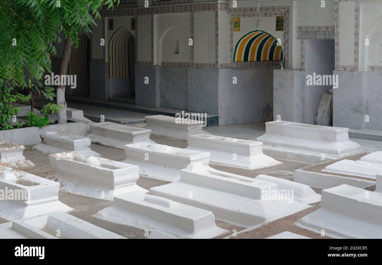 Ancient burial ground, cemetary, for Muslim LGBQT community with white ...