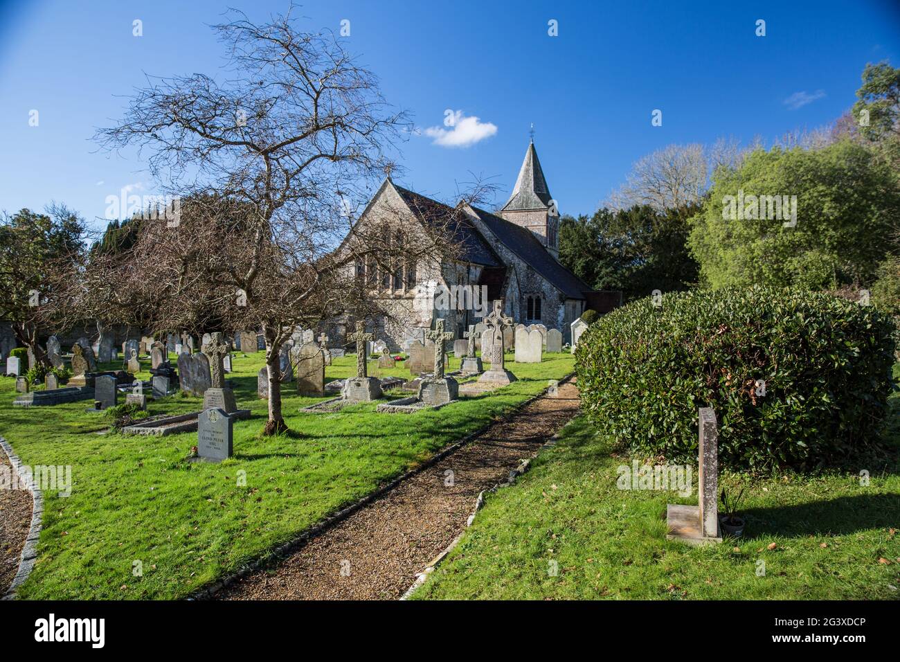 Village church and cemetery hi-res stock photography and images - Alamy