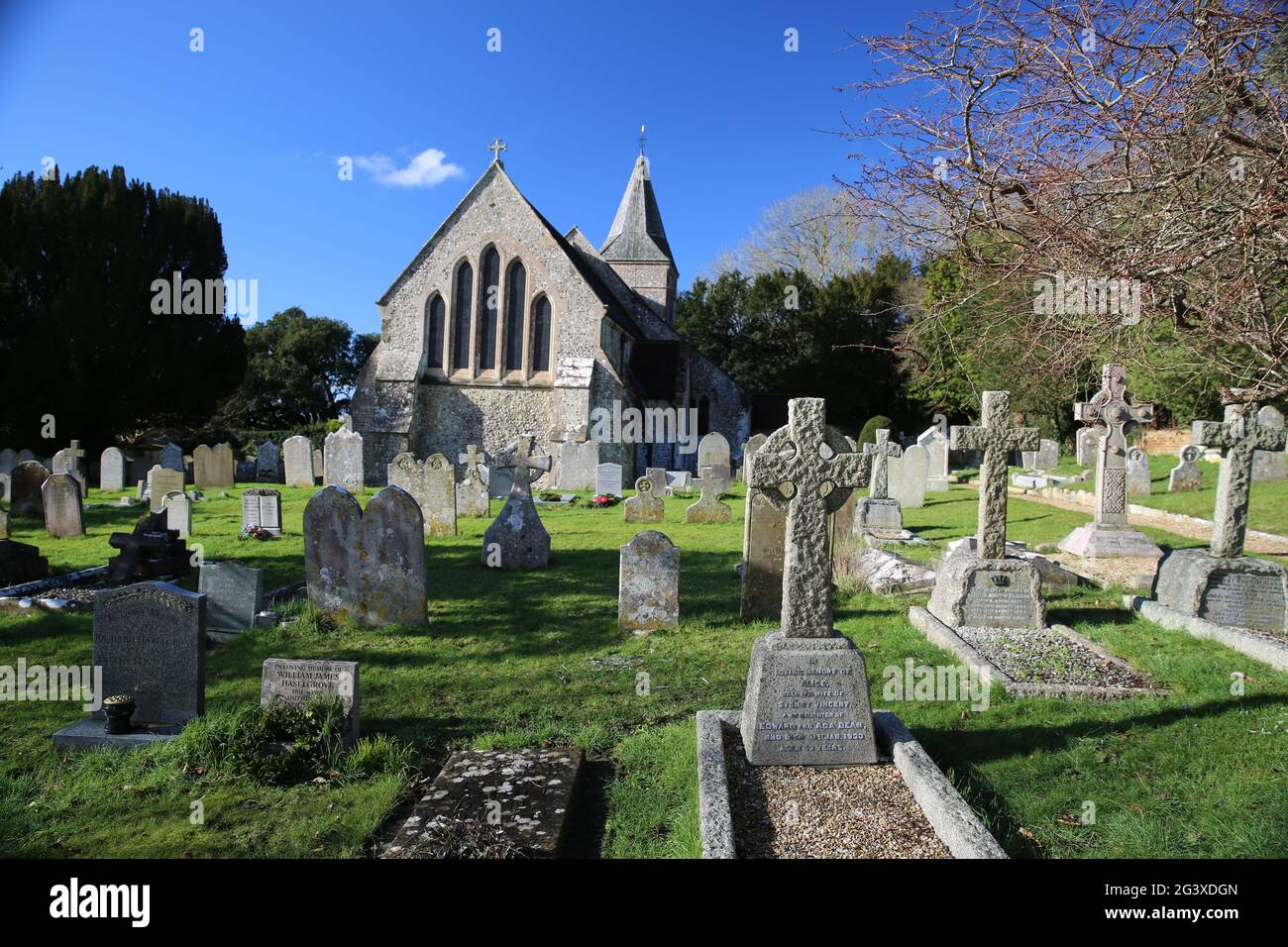 Village church and cemetery hi-res stock photography and images - Alamy