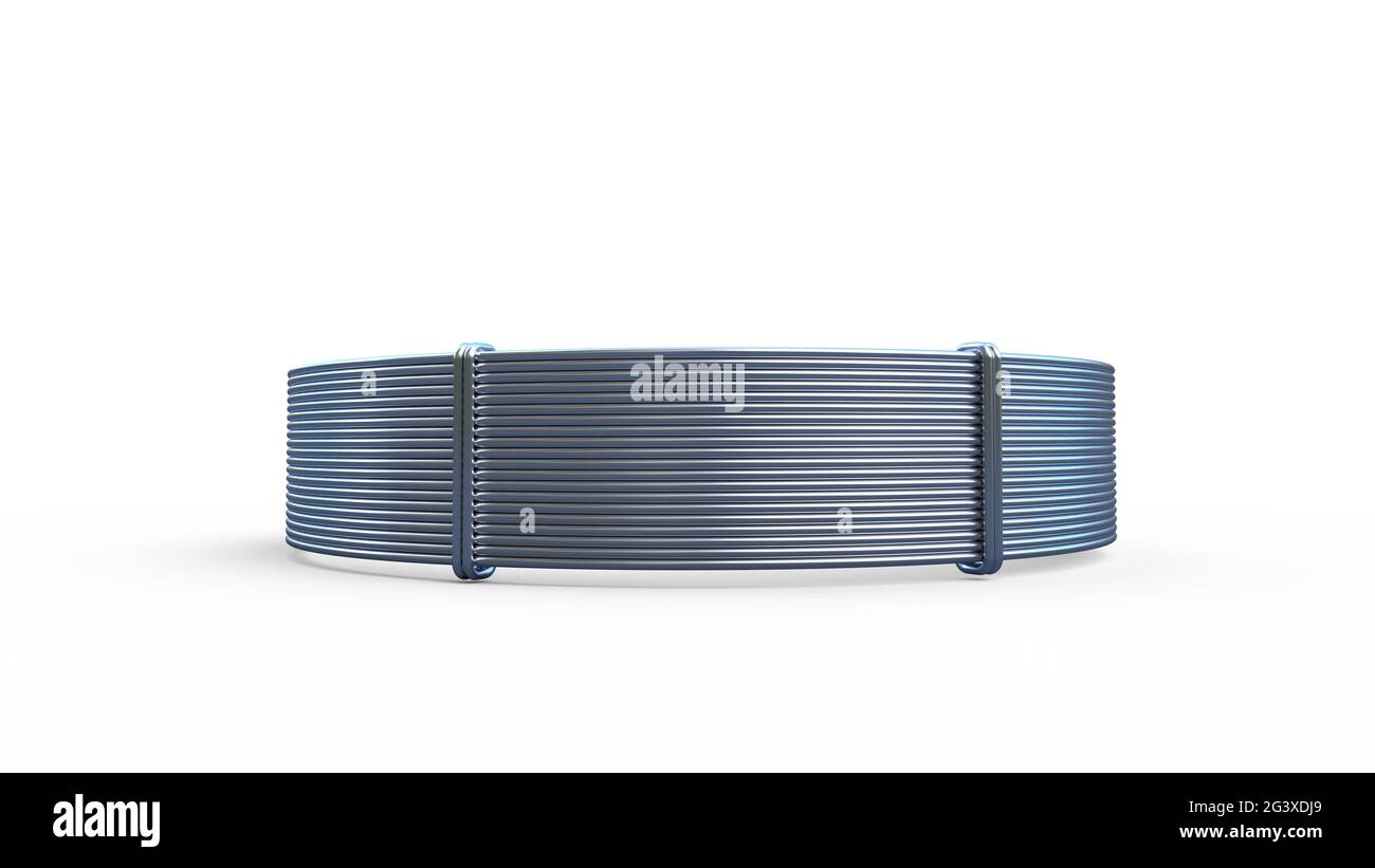 aluminum wire spool - isolated cg industrial 3D illustration Stock ...