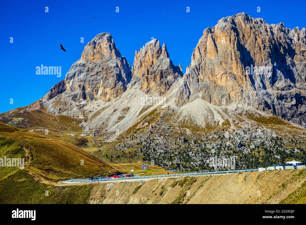 Dolomite rocks on the Sella Pass Stock Photo - Alamy