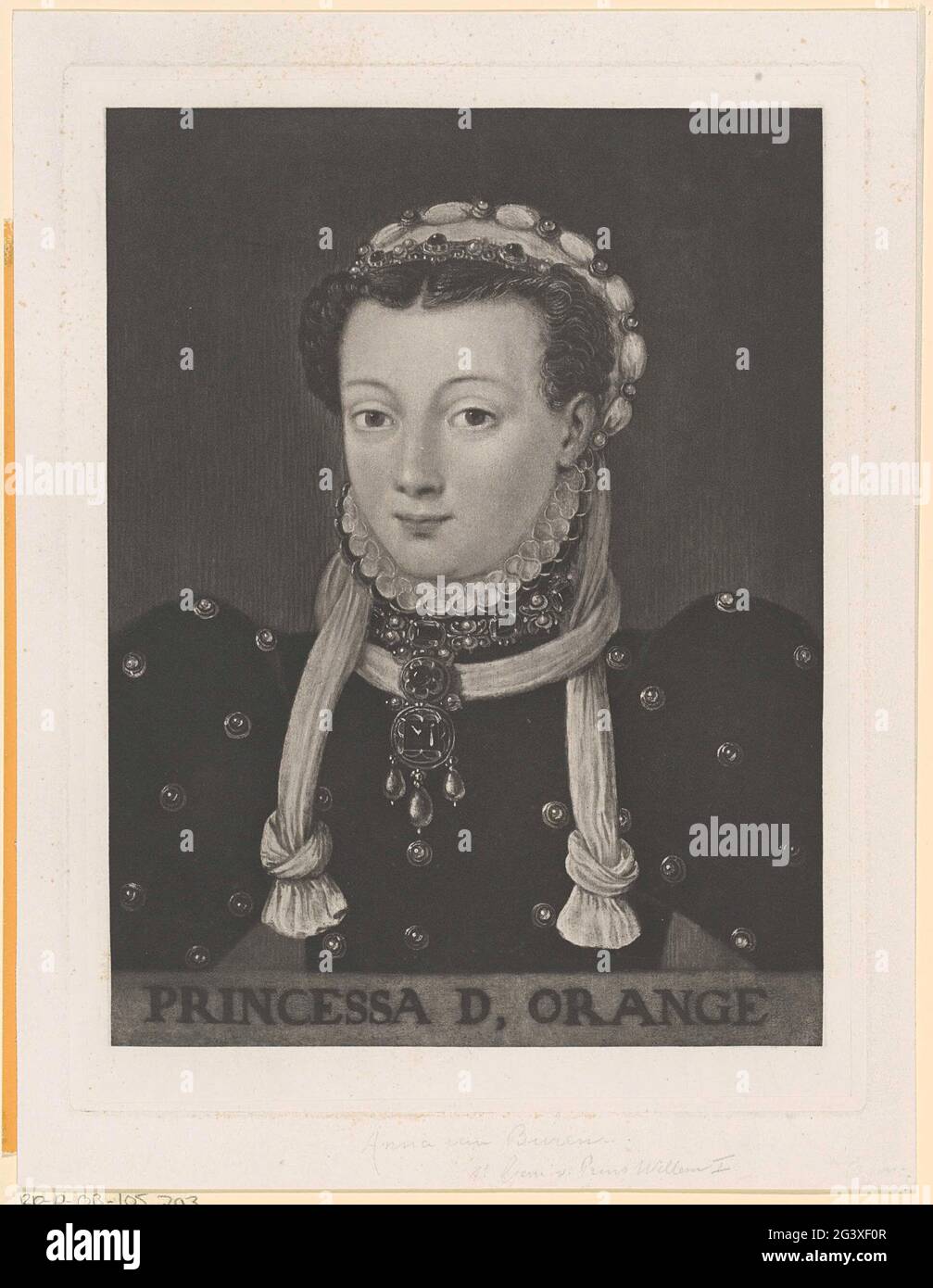 Portrait of Anna van Buren. Portrait of Anna. In the undermaster her ...