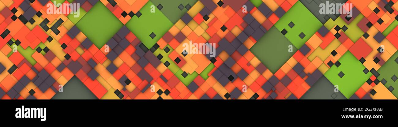 Wide modern color tiles background banner Stock Photo - Alamy