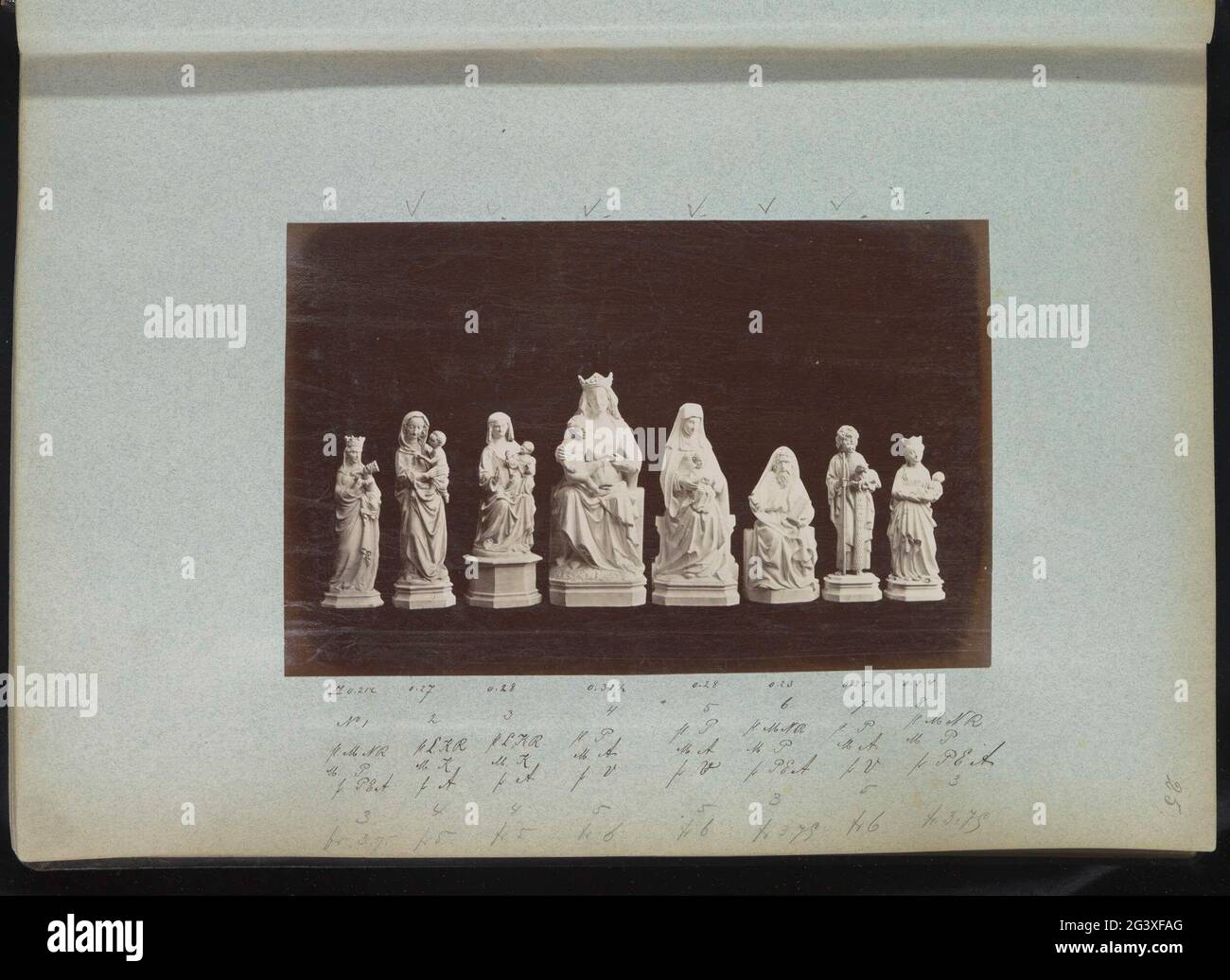 Eight plaster casts from religious sculptures Stock Photo - Alamy