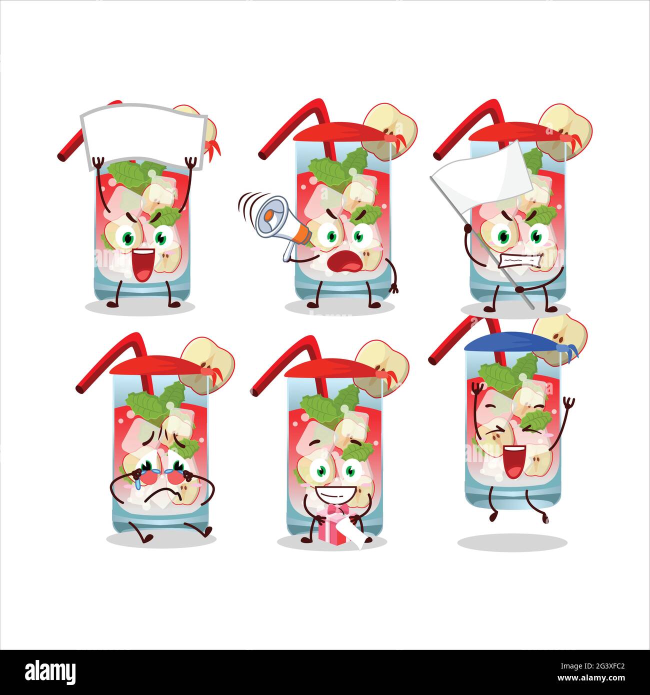 Mascot design style of apple mojito character as an attractive ...