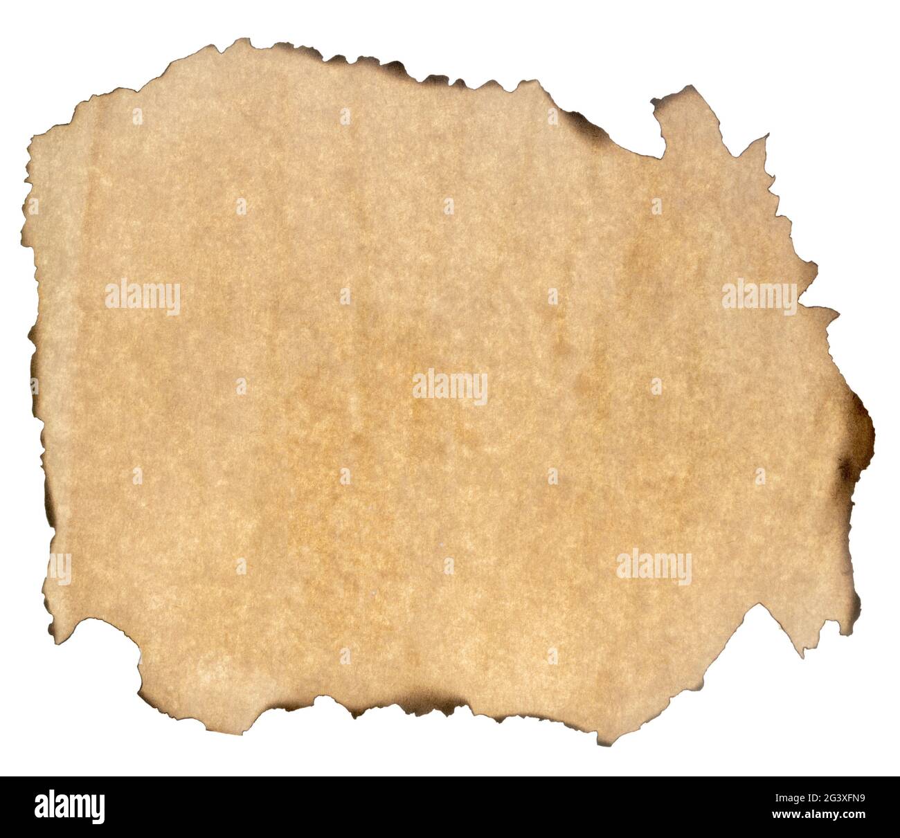 Burnt paper isolated on white background Stock Photo - Alamy