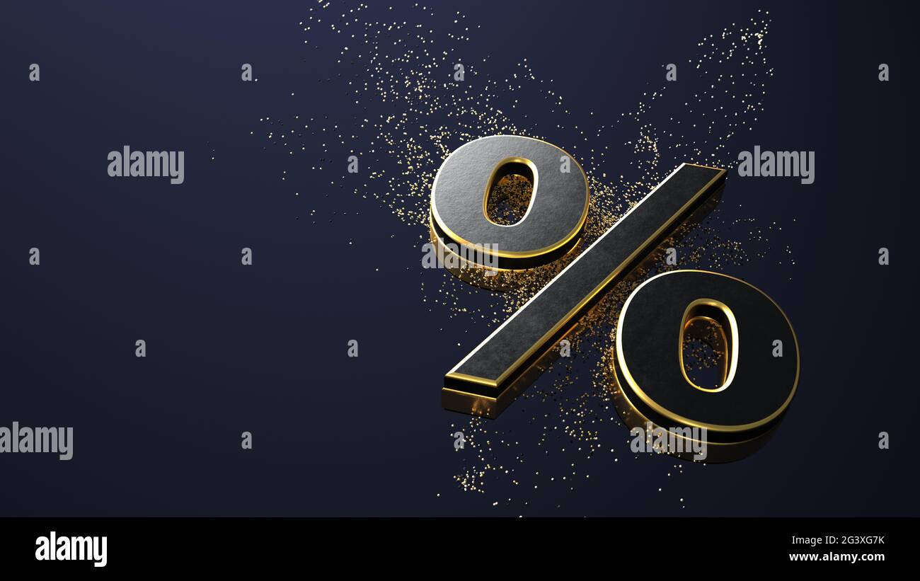 Golden percent hi-res stock photography and images - Alamy