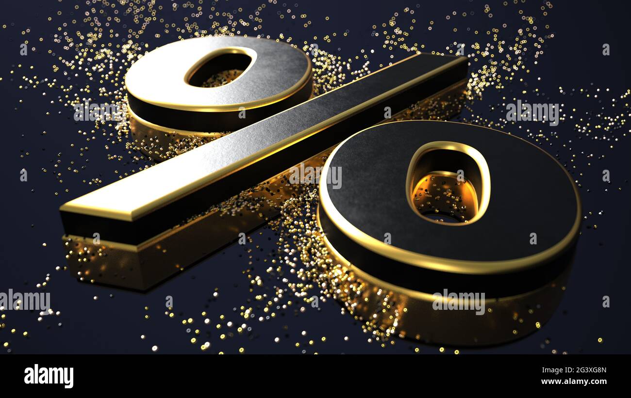 Golden percent hi-res stock photography and images - Alamy