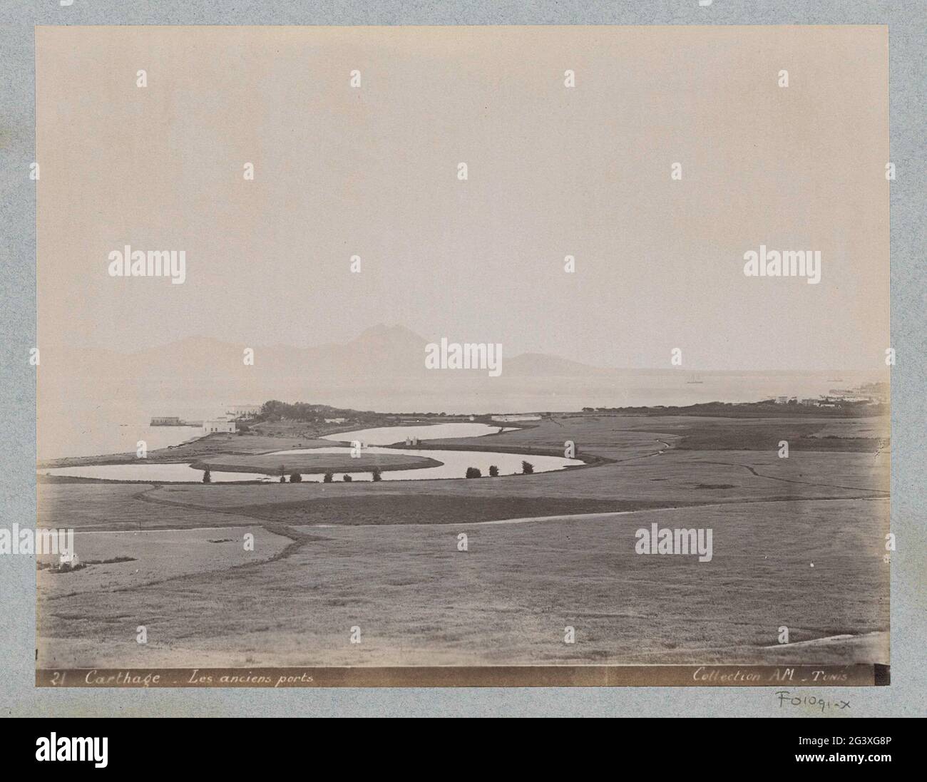 View of the old port of Carthago; Carthage - Les Anciens Ports. Part of ...