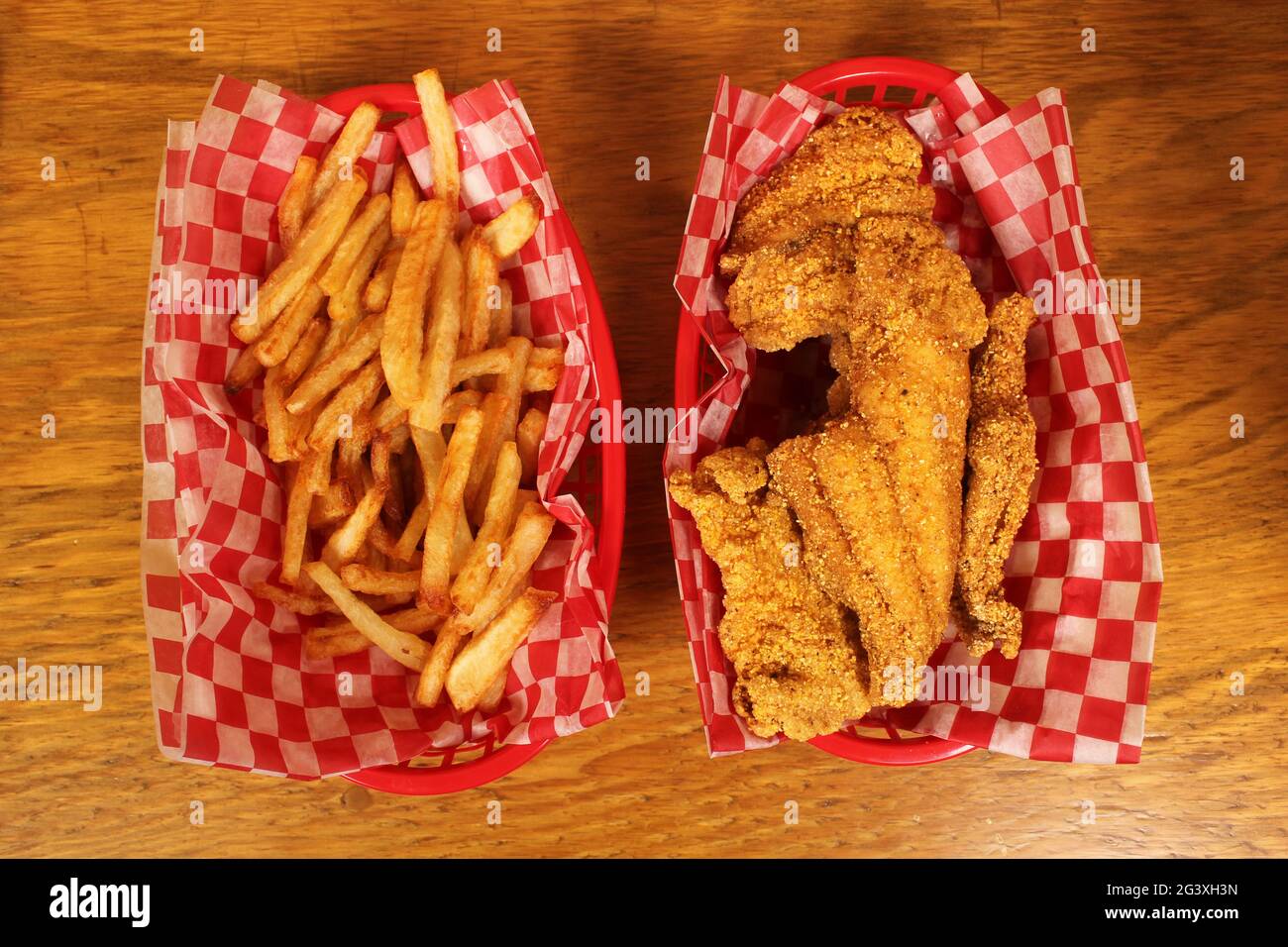 Fried Catfish Fillets in Rural Cafe Stock Photo - Alamy