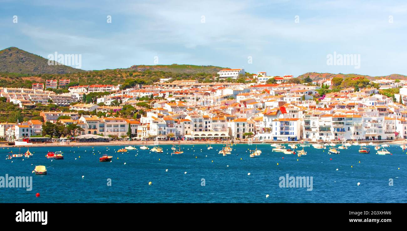Cadaques on the Costa Brava. The famous tourist city of Spain. Nice ...