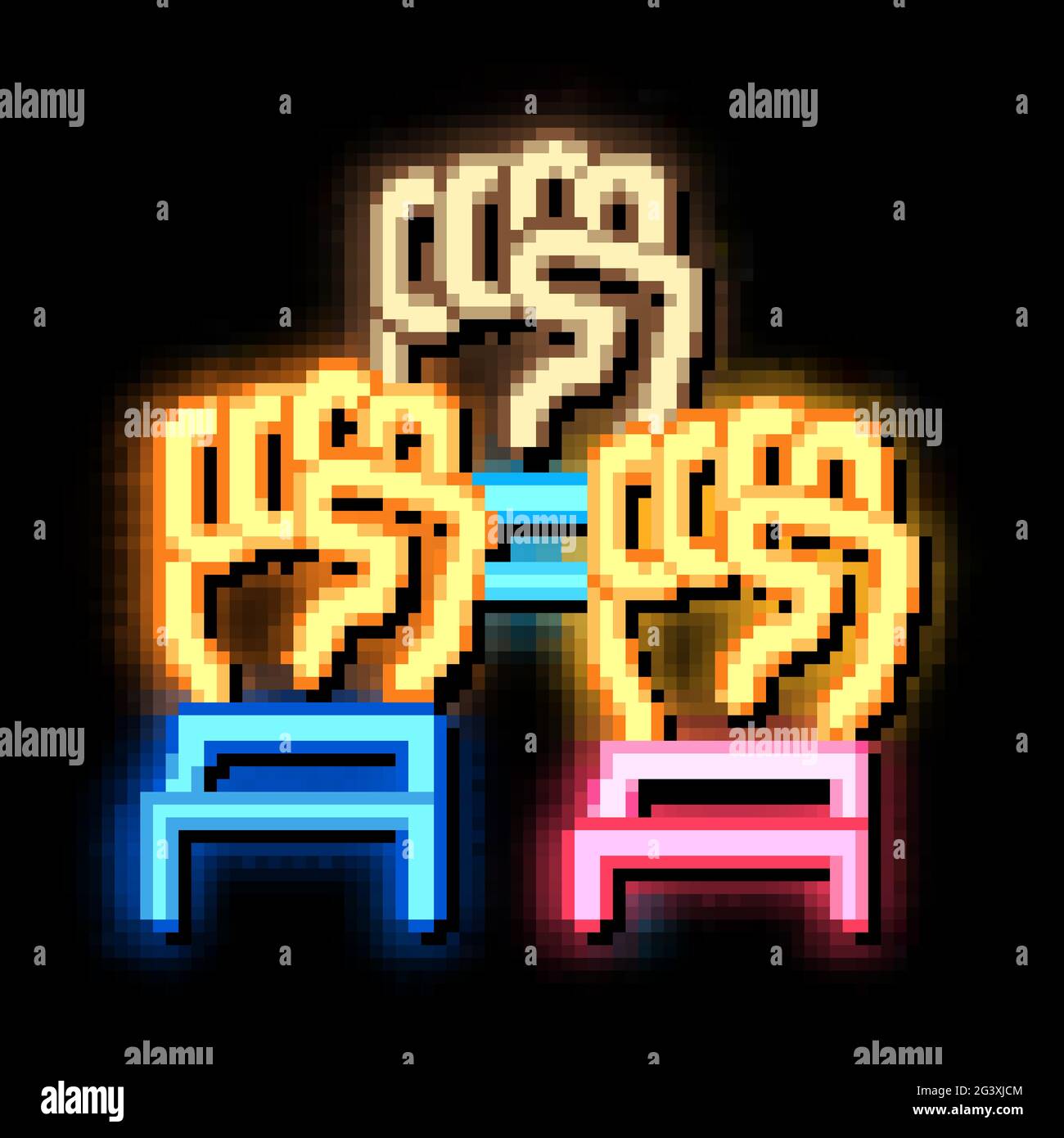 multiracial fists neon glow icon illustration Stock Vector Image & Art ...