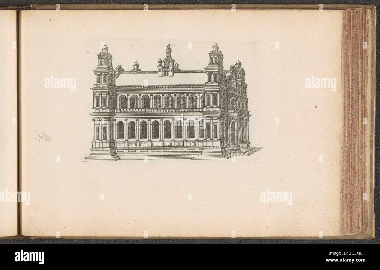 Elongated church building with towers on the corners; Temples and ...