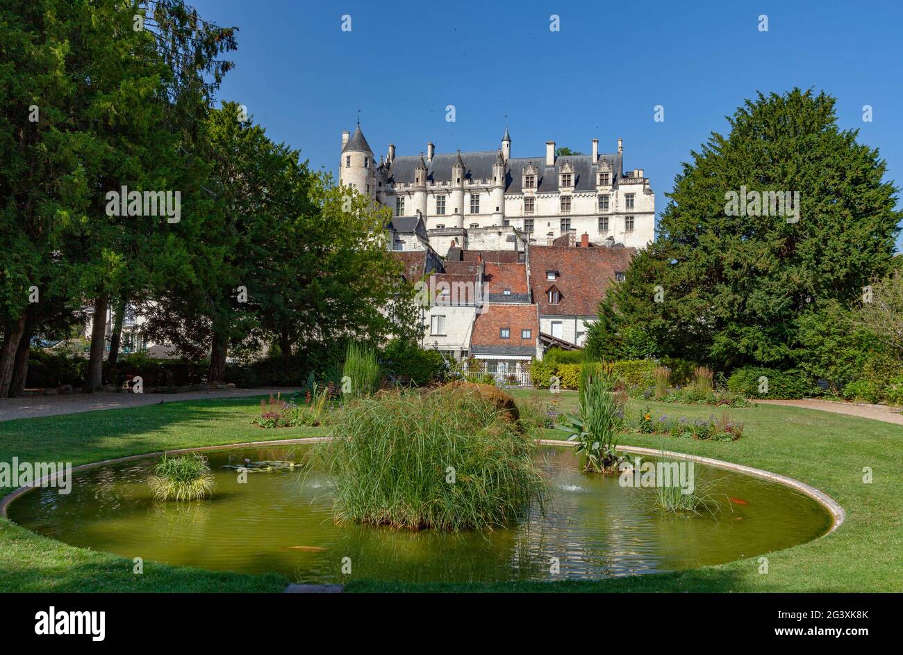 Loches (central western France): the Castle of the Royal Cit viewed ...