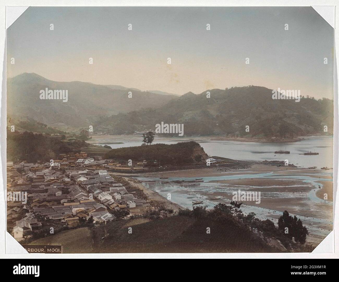 View of the village of Mogi and the harbor; Harbor, Mogi. Part of album ...