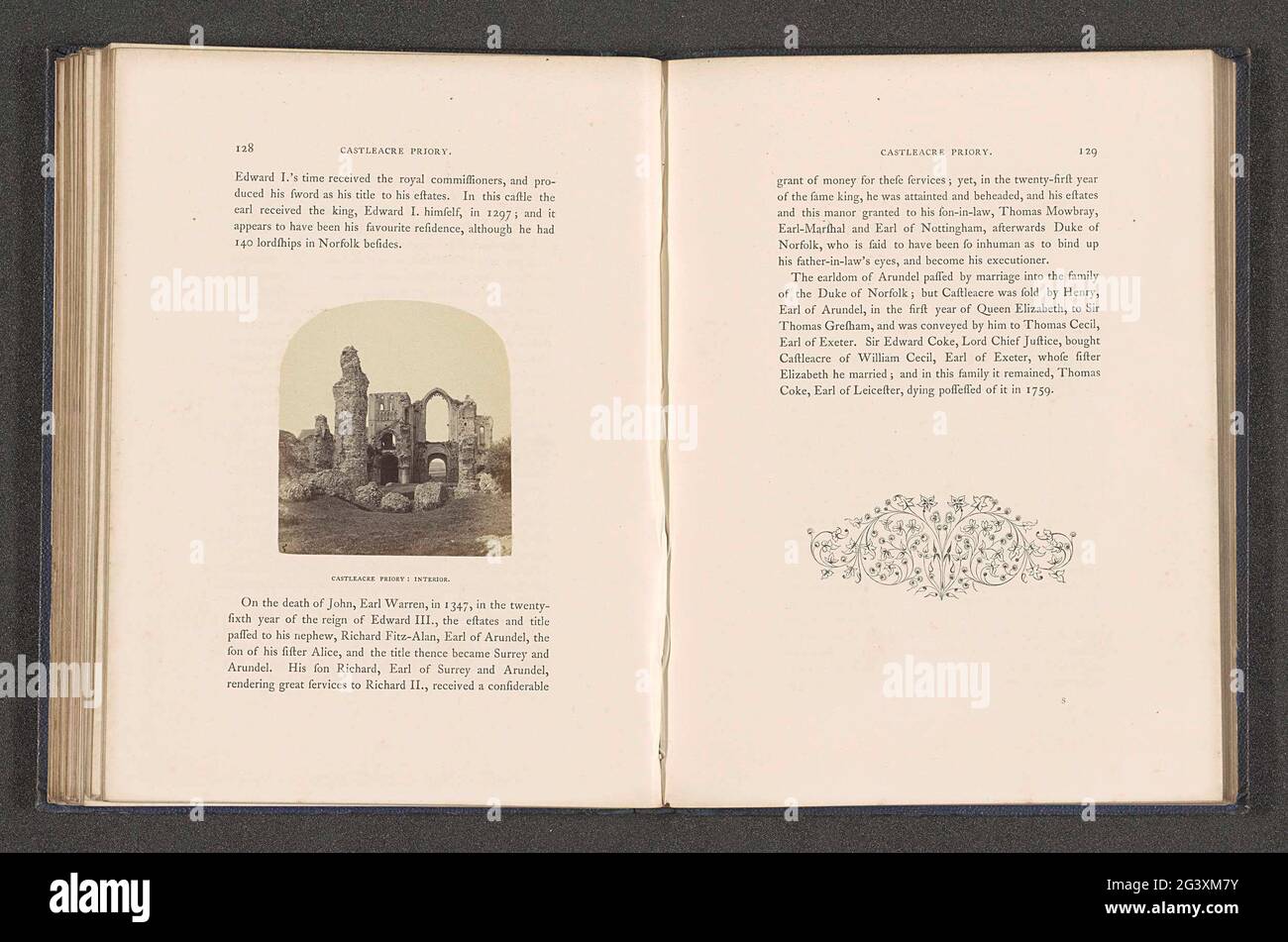 Interior of the ruin of the Castle Acre Priory; Castleacre Priory ...