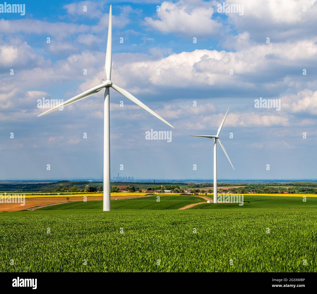 Field windmill green wind ecology hi-res stock photography and images ...