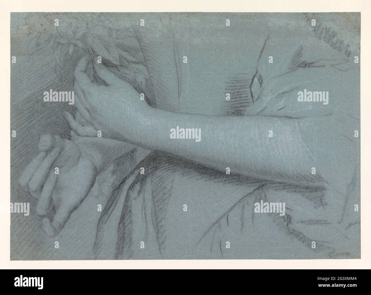 Waist of a woman, arm and hands. The waist of a woman, with the left ...