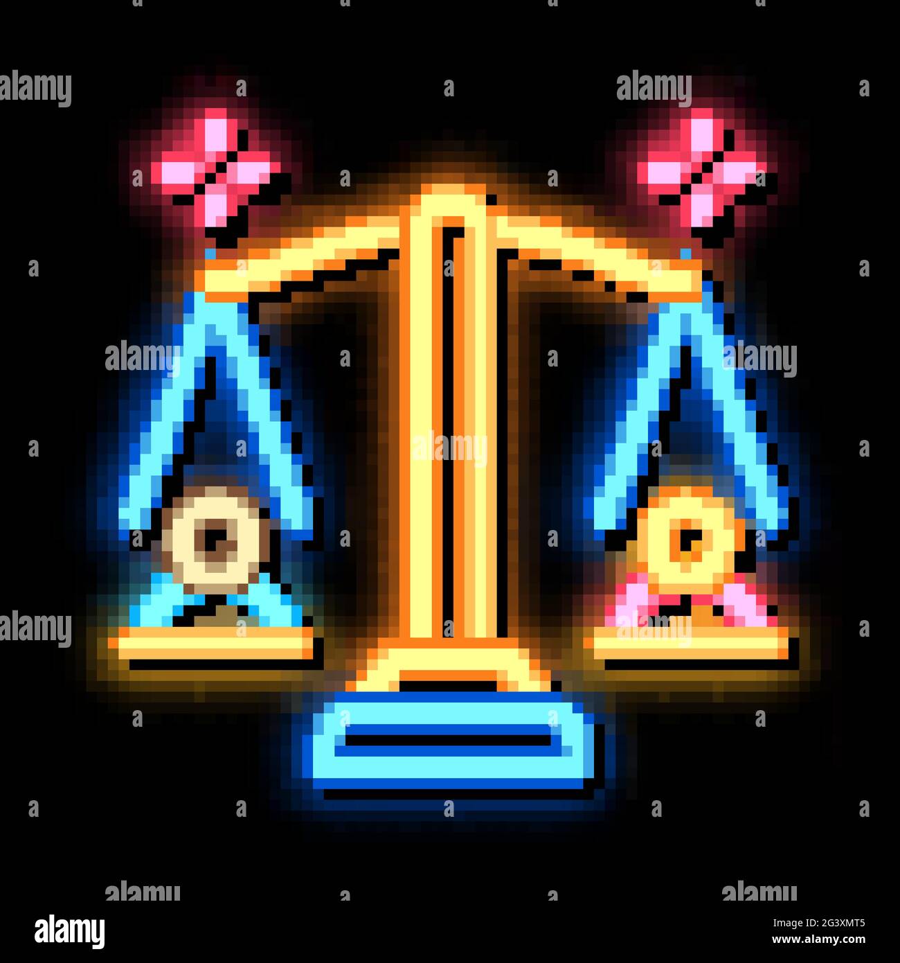 racial scales neon glow icon illustration Stock Vector Image & Art - Alamy