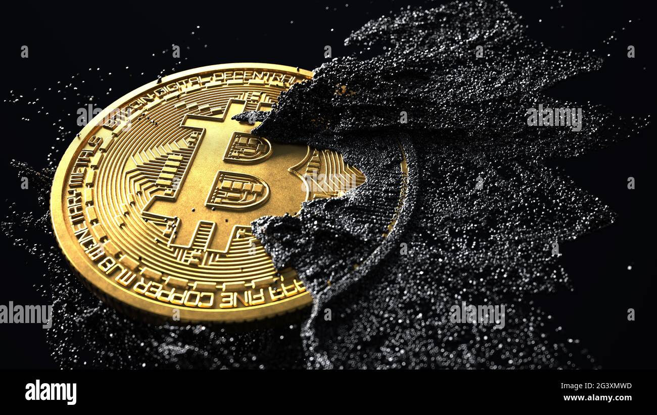 Bitcoin Sand Particles Stock Photo - Alamy