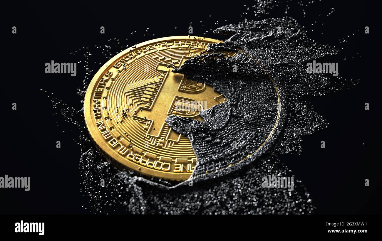 Bitcoin Sand Particles Stock Photo - Alamy