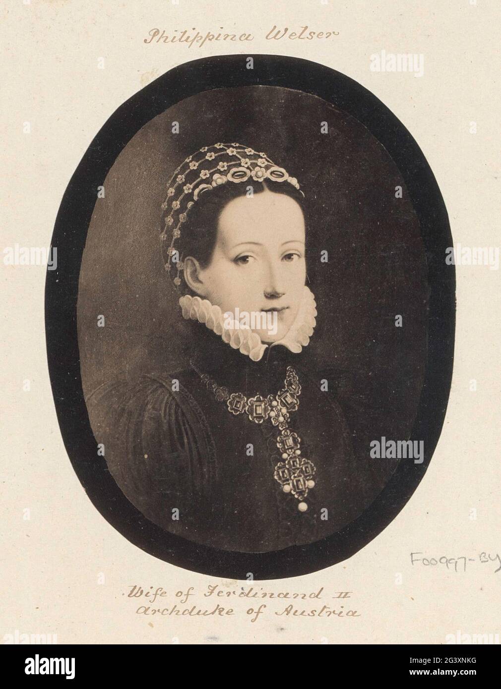 Photo production of (presumably) a painting representing a portrait of ...