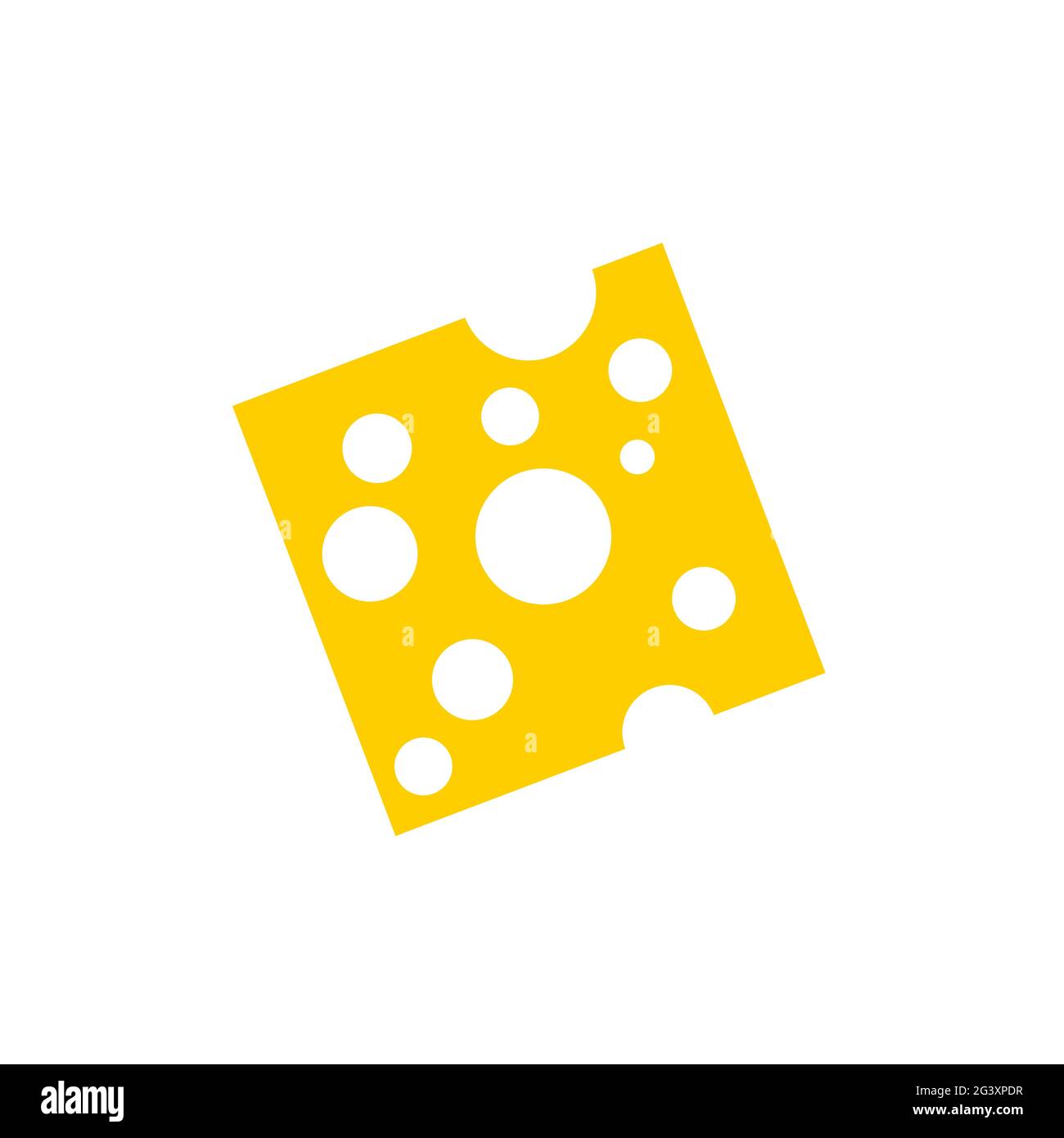 Cheese Slice Vector On White Background, Realistic Cheese Icon Stock ...