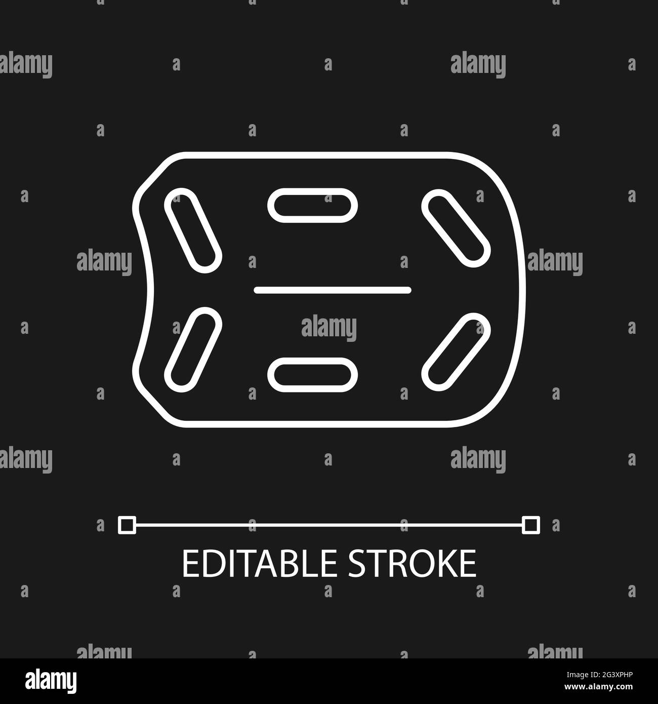 Rescue board white linear icon for dark theme Stock Vector Image & Art ...