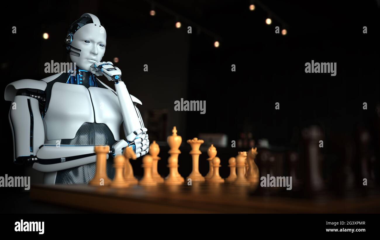 Humanoid Robot Chess Stock Photo - Alamy
