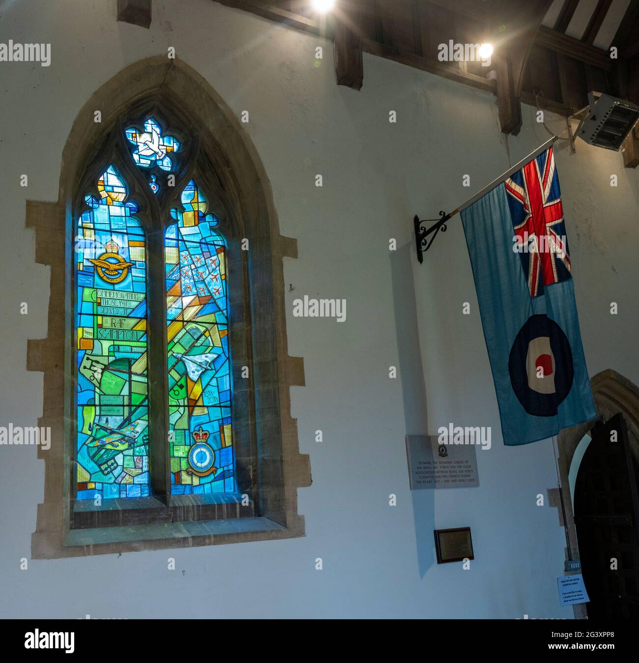 Scampton, Lincoln, Lincolnshire, UK. 18th June 2021. A new stained ...