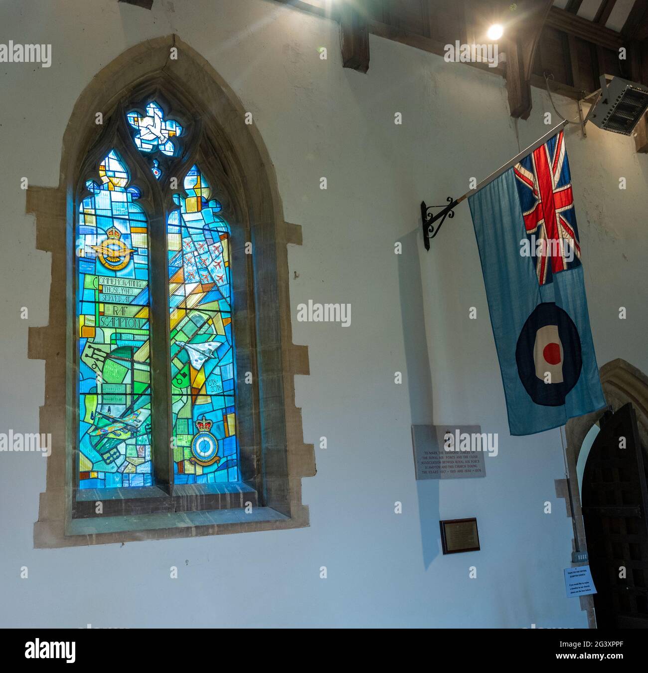 Scampton, Lincoln, Lincolnshire, UK. 18th June 2021. A new stained ...