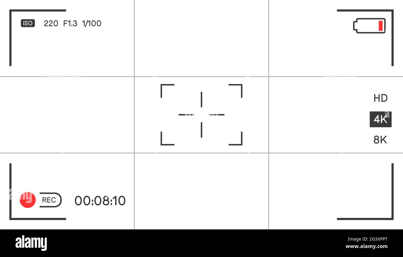 Focus on camera screen, display with settings Stock Vector Image & Art ...