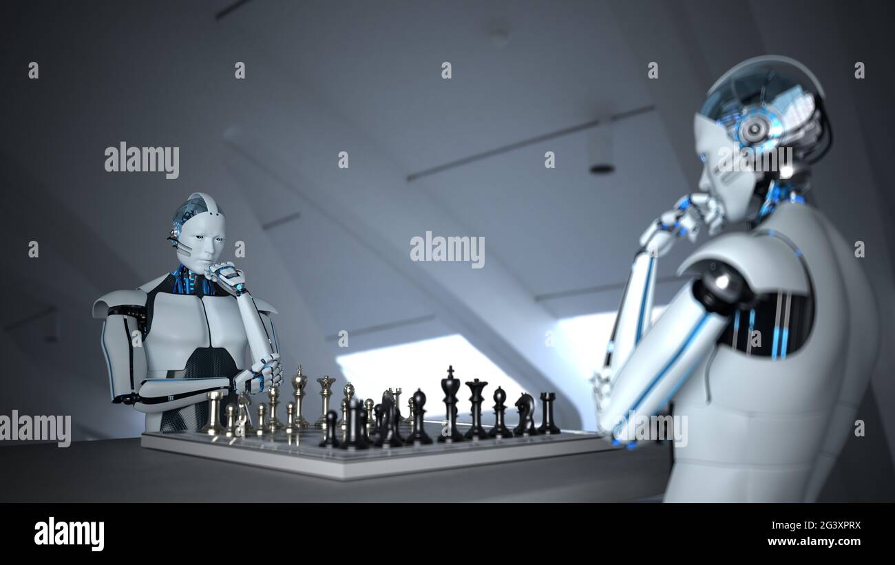 Humanoid Robot Chess Stock Photo - Alamy