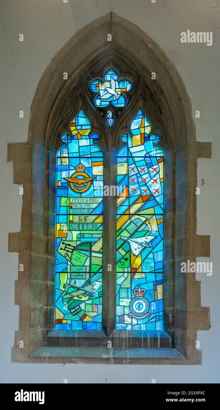 Scampton, Lincoln, Lincolnshire, UK. 18th June 2021. A new stained ...