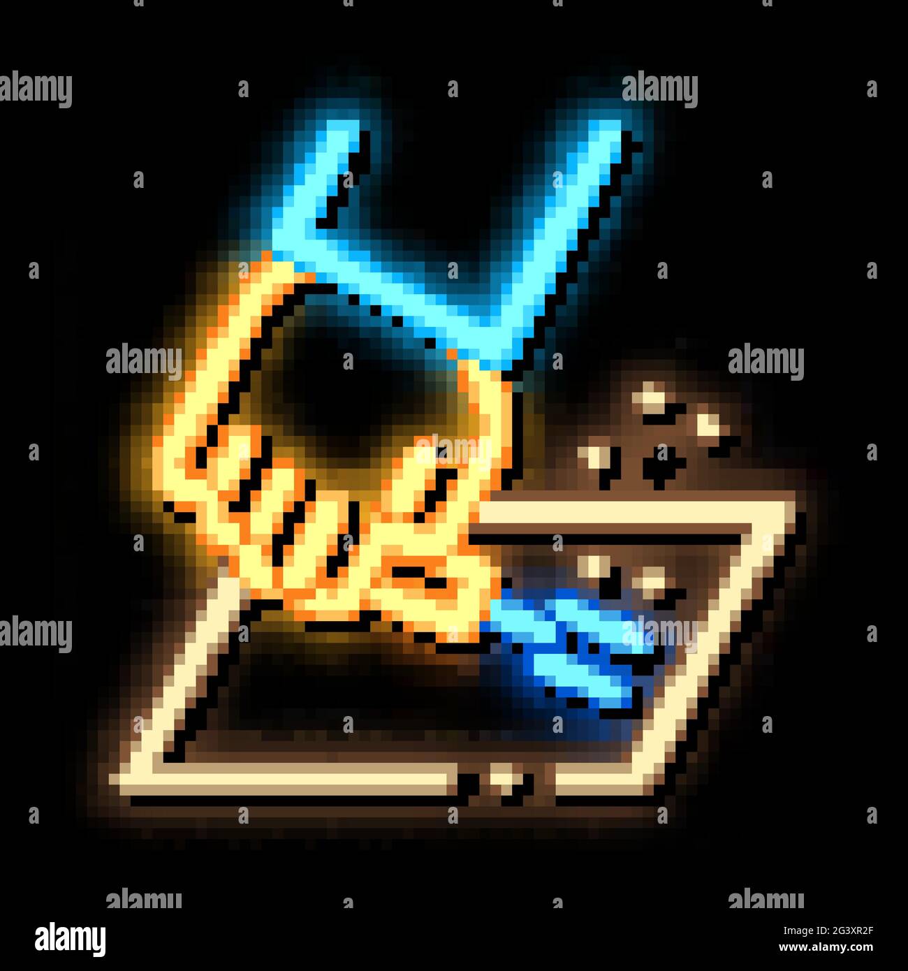 leatherworker sewing machine neon glow icon illustration Stock Vector ...