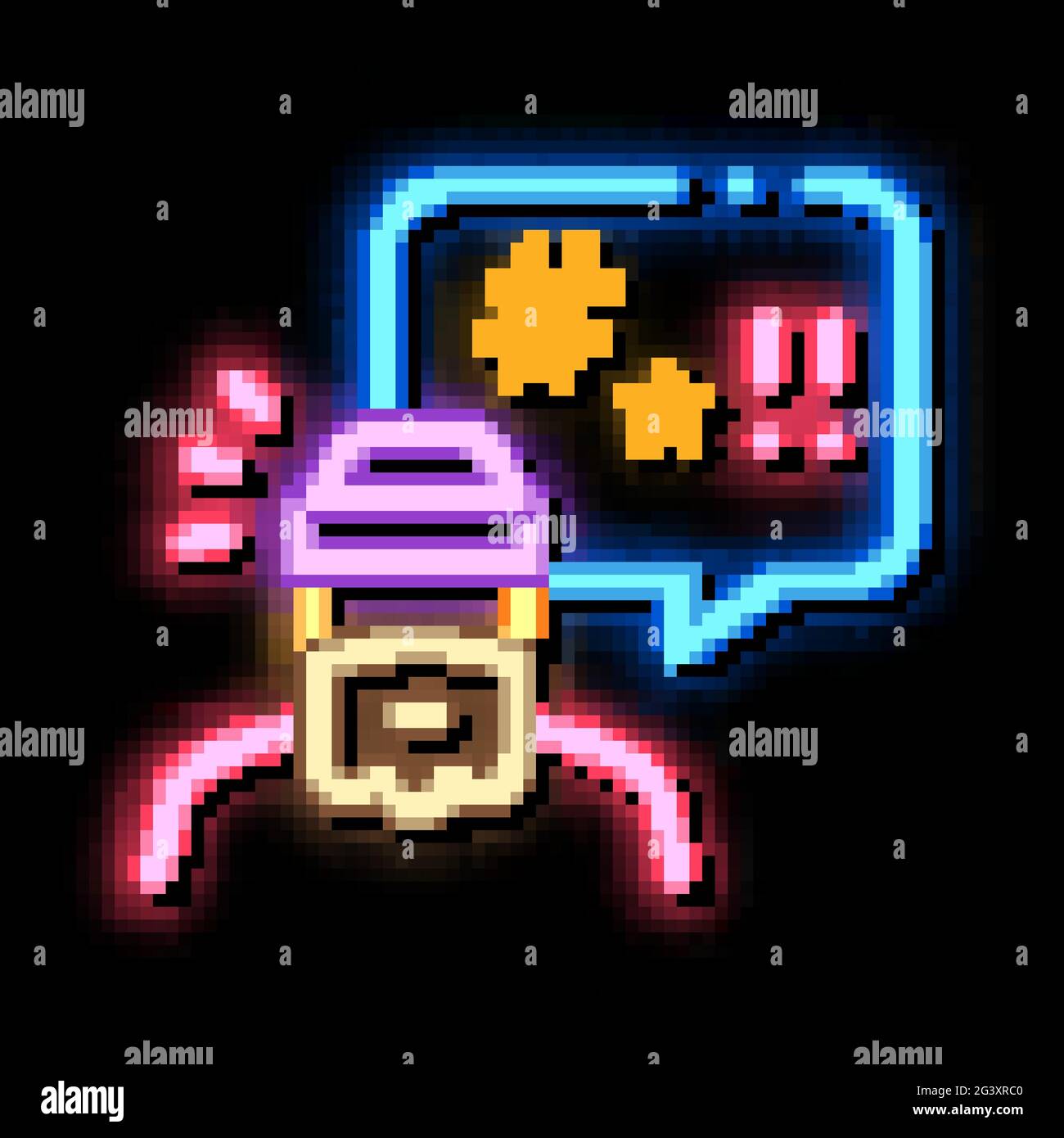 homeless swearing neon glow icon illustration Stock Vector Image & Art ...