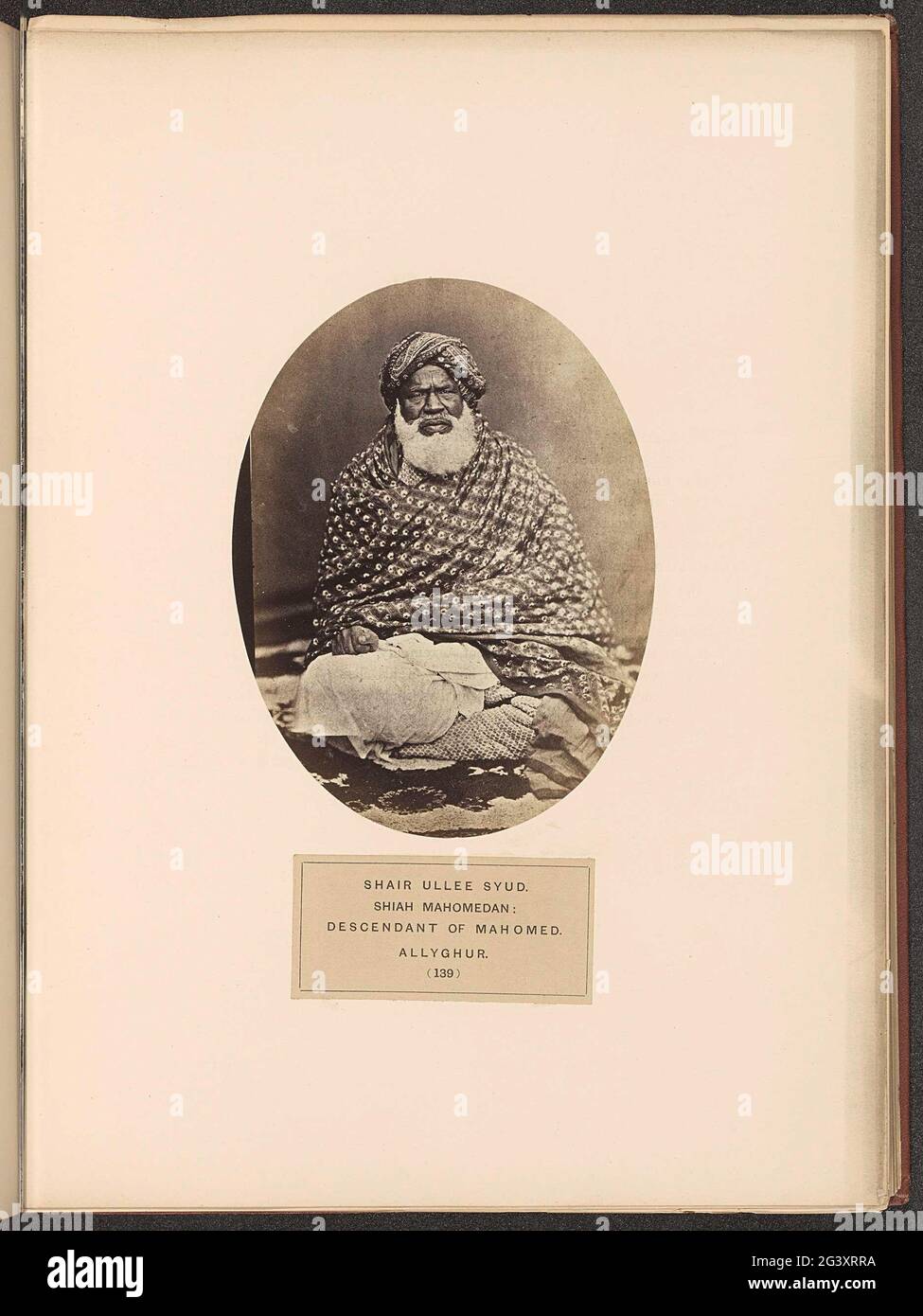 Portrait of Shair Ali Syud from Aligarh; SHAIR ULLEE SYUD. Shiah ...