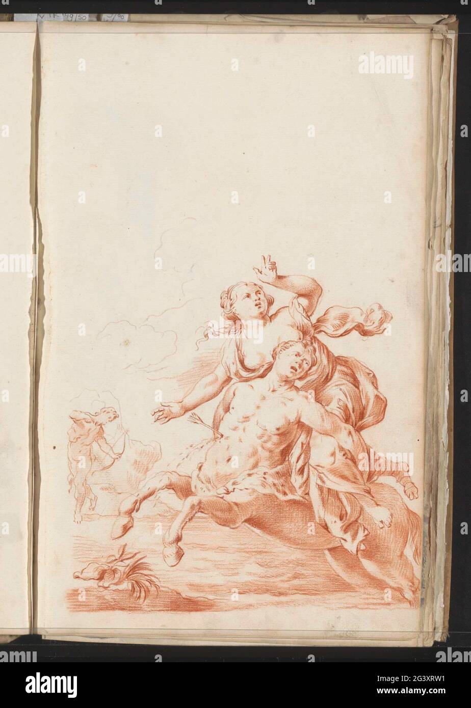 Roof of Hippodamea. The Centaur Eurytus tries to kidnide the bride ...