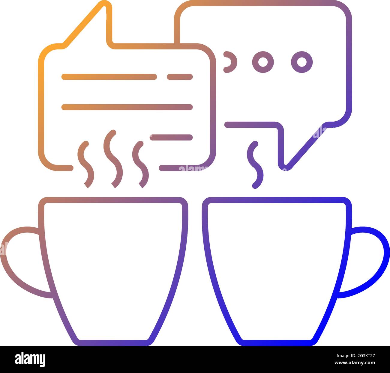 Socializing gradient linear vector icon Stock Vector Image & Art - Alamy