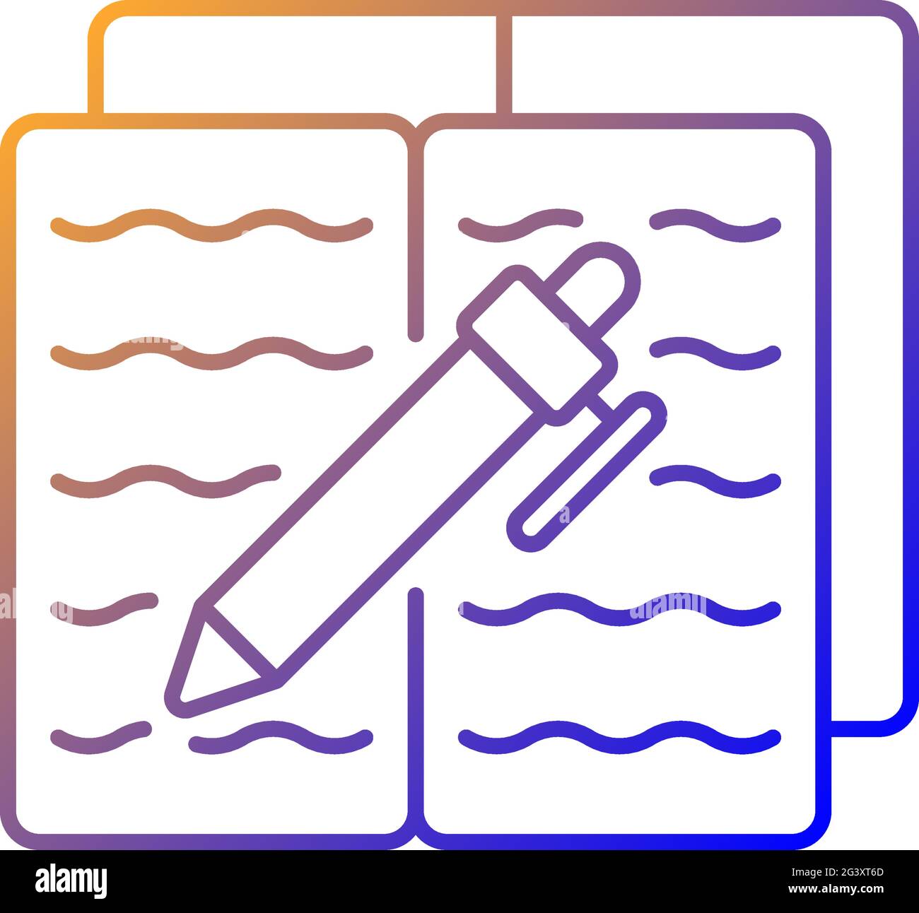 Homework gradient linear vector icon Stock Vector Image & Art - Alamy