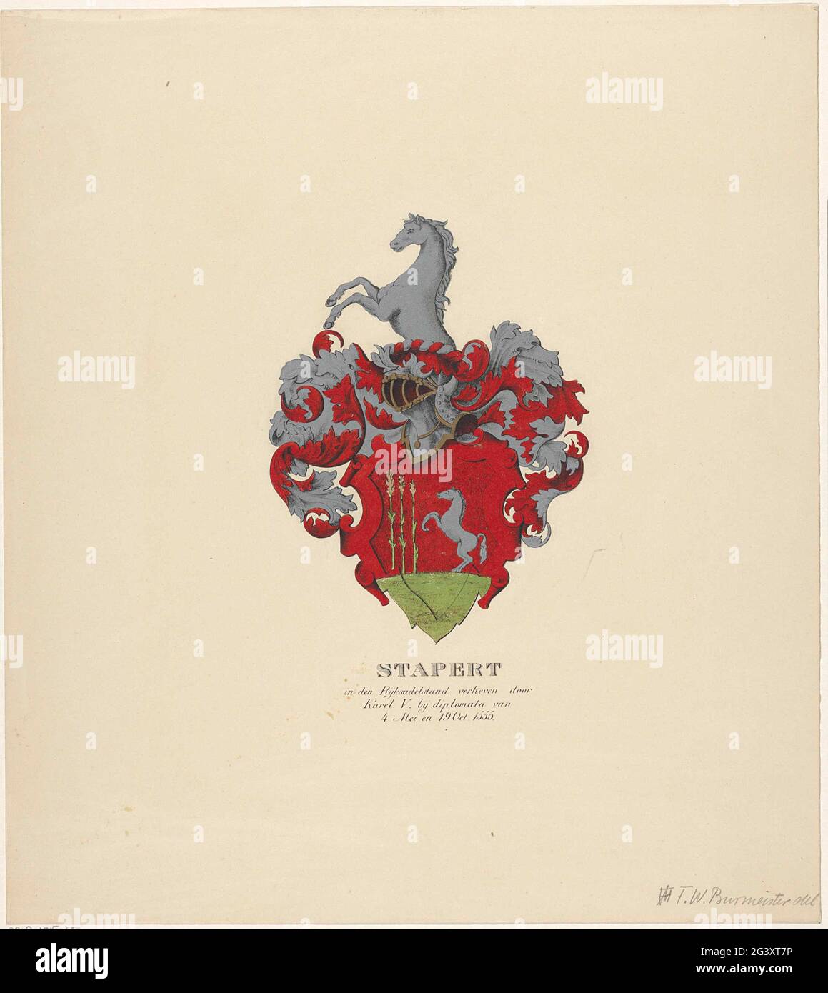 Arm of the family steps. The weapon consists of a red shield with a ...