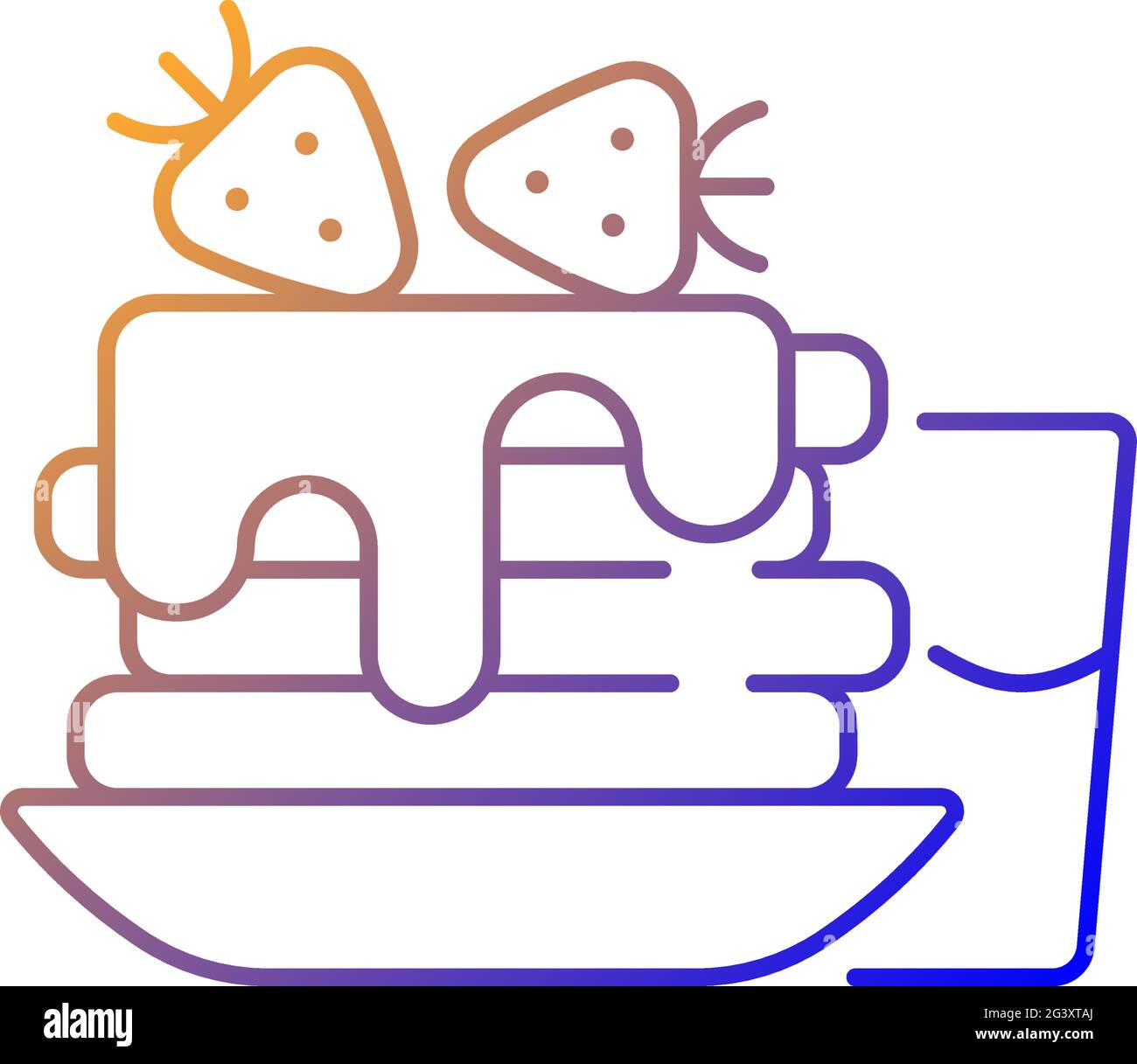 Breakfast gradient linear vector icon Stock Vector Image & Art - Alamy