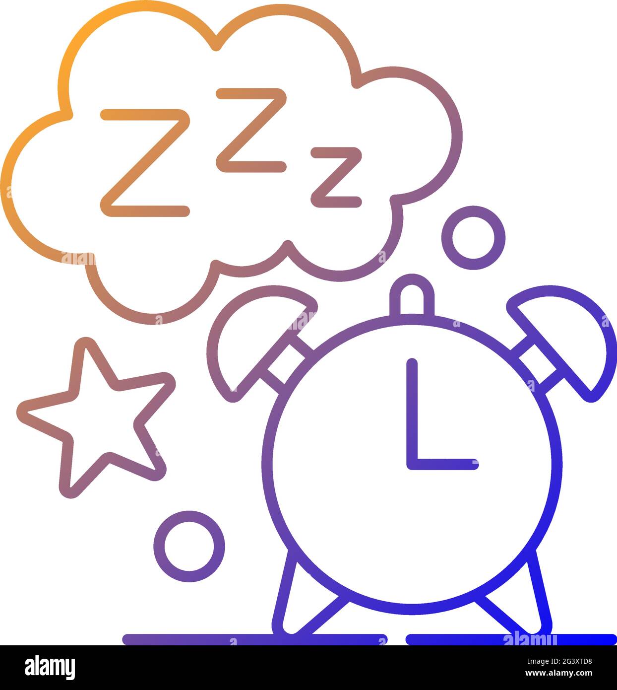 Sleep time gradient linear vector icon Stock Vector Image & Art - Alamy