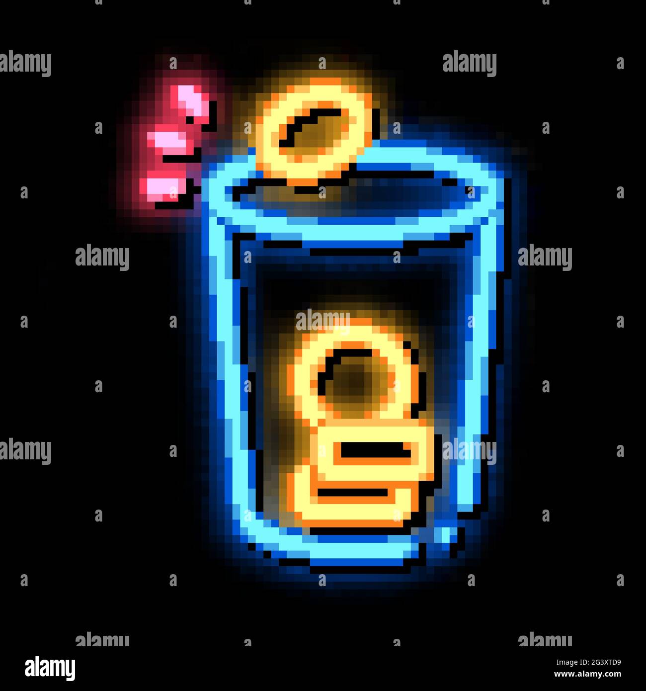 coins in cup neon glow icon illustration Stock Vector Image & Art - Alamy