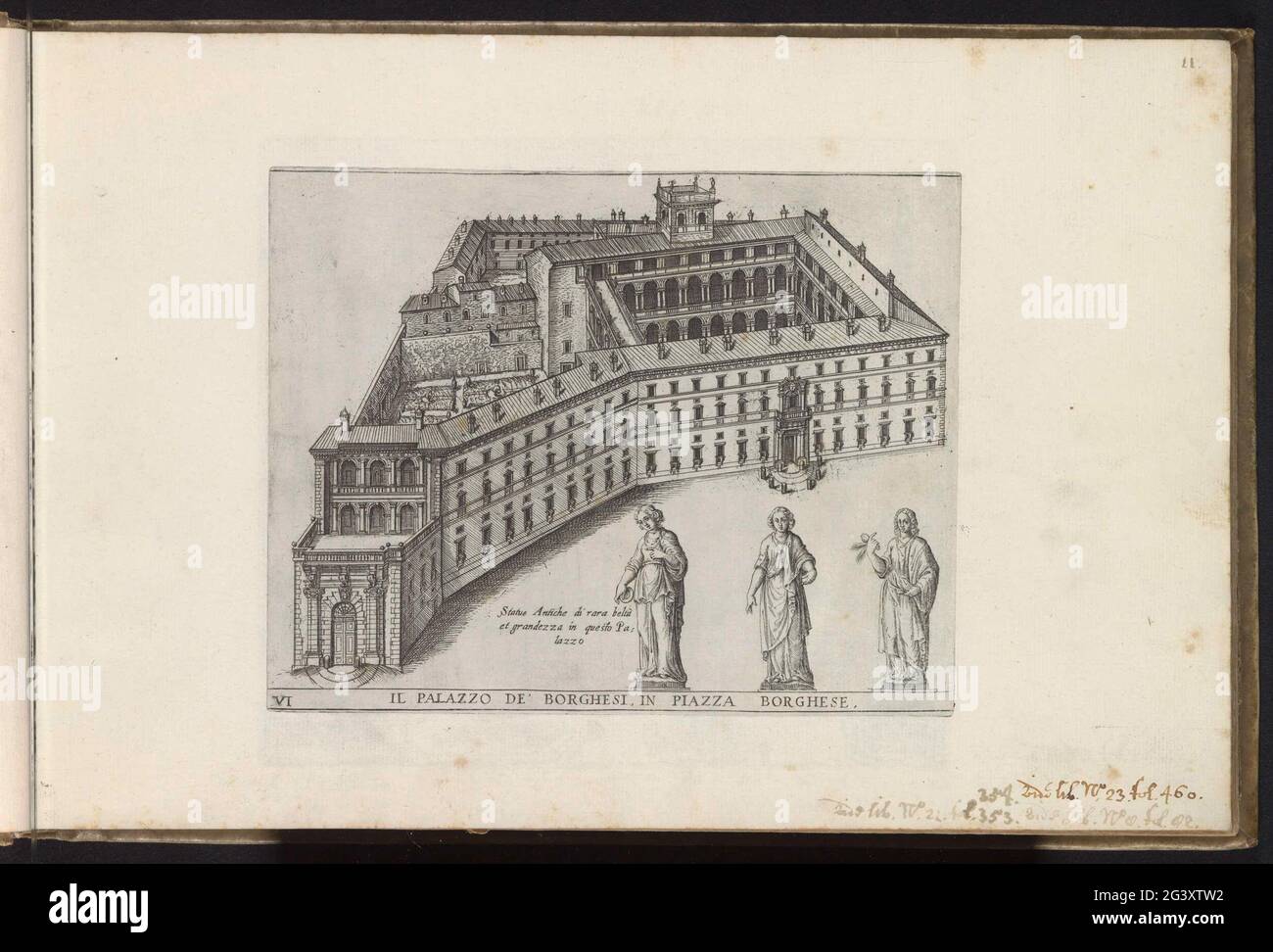 Palazzo Borghese in Rome; Il Palazzo de 'Borghesi, in Piazza Borghese ...