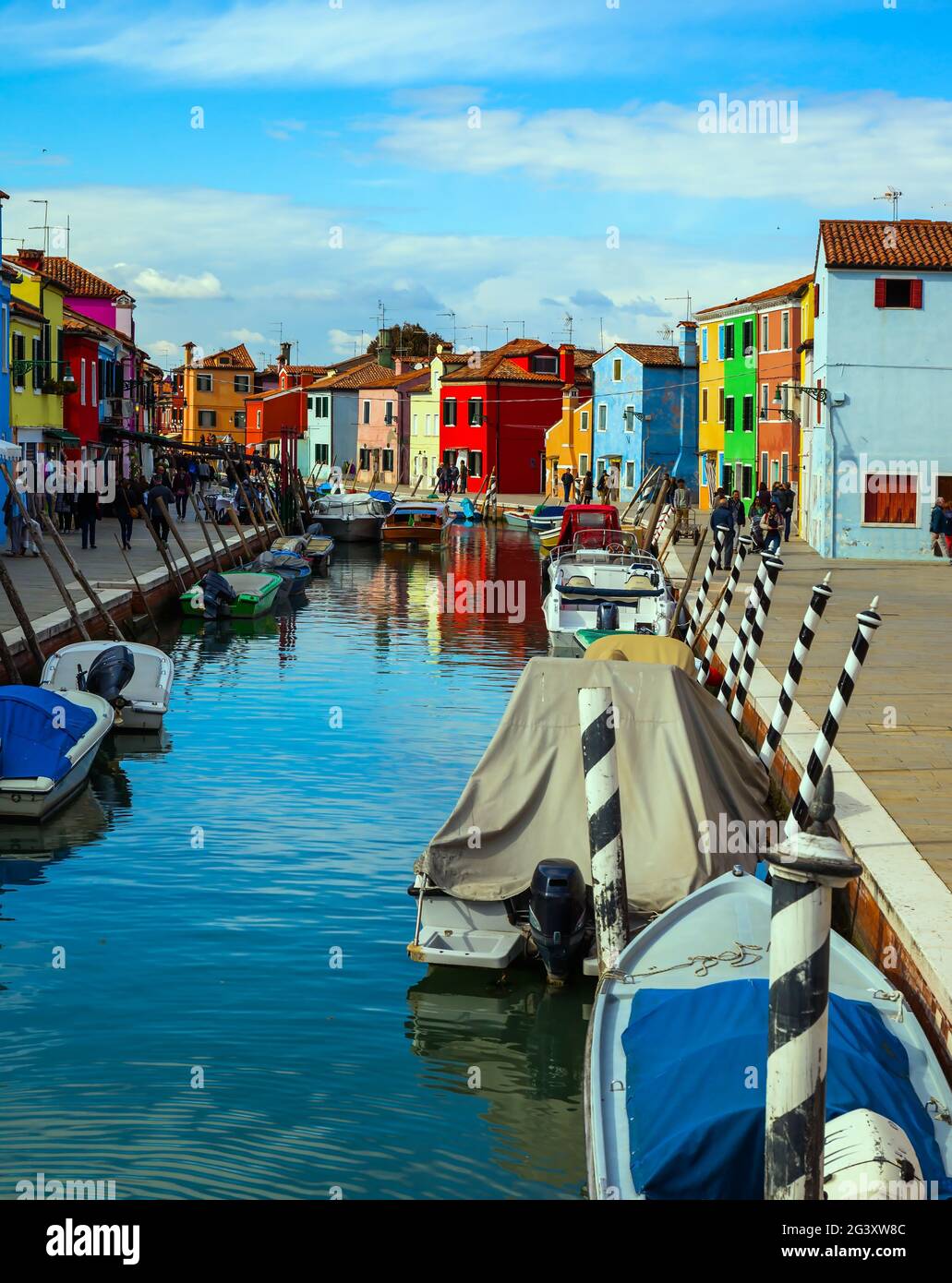 Colored bright buildings Stock Photo - Alamy